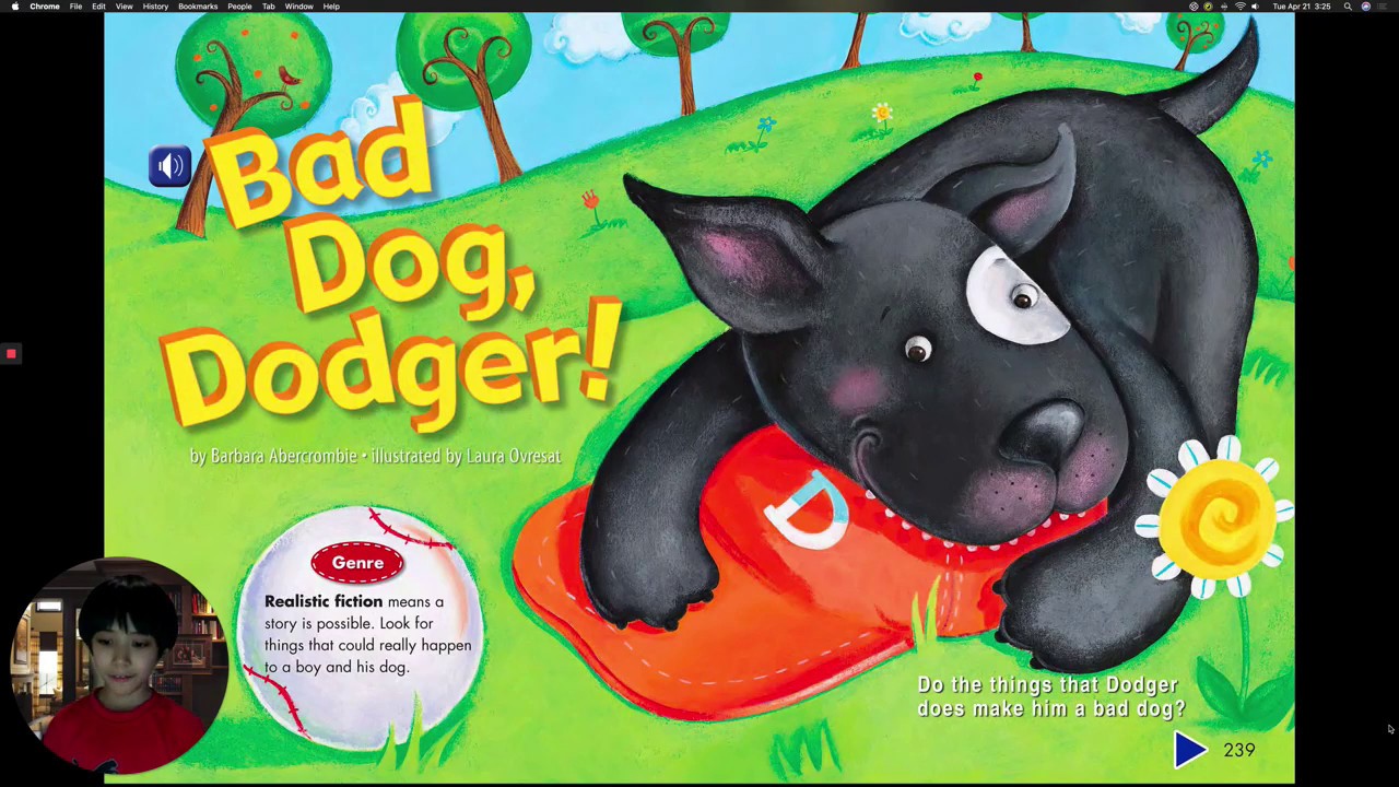 Bad Dog, Dodger! Narrated by Addi (8 yrs old) - YouTube