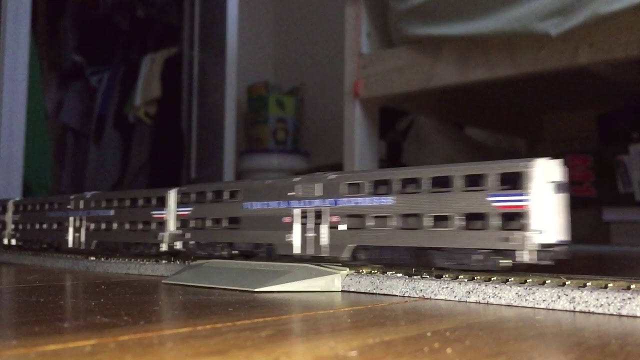 CSX 721 pulls VREX coaches to Fredericksburg, VA (N-Scale) - YouTube