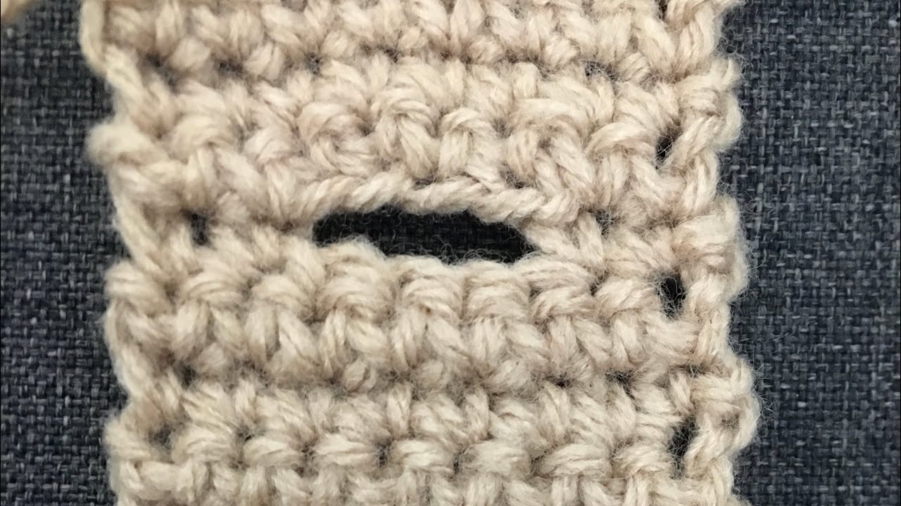 HOW TO CROCHET A BUTTON HOLE : super easy way - YouTube
