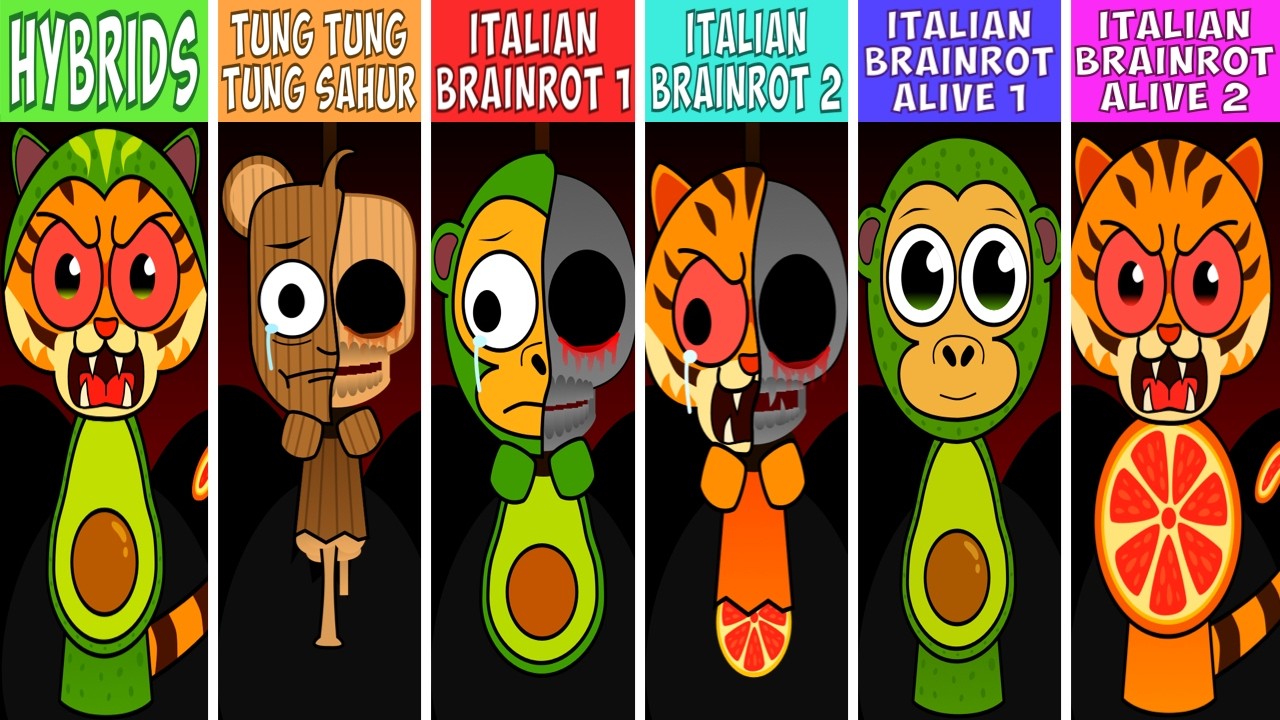 Incredibox Sprunki ALL ITALIAN BRAINROT MODS - YouTube