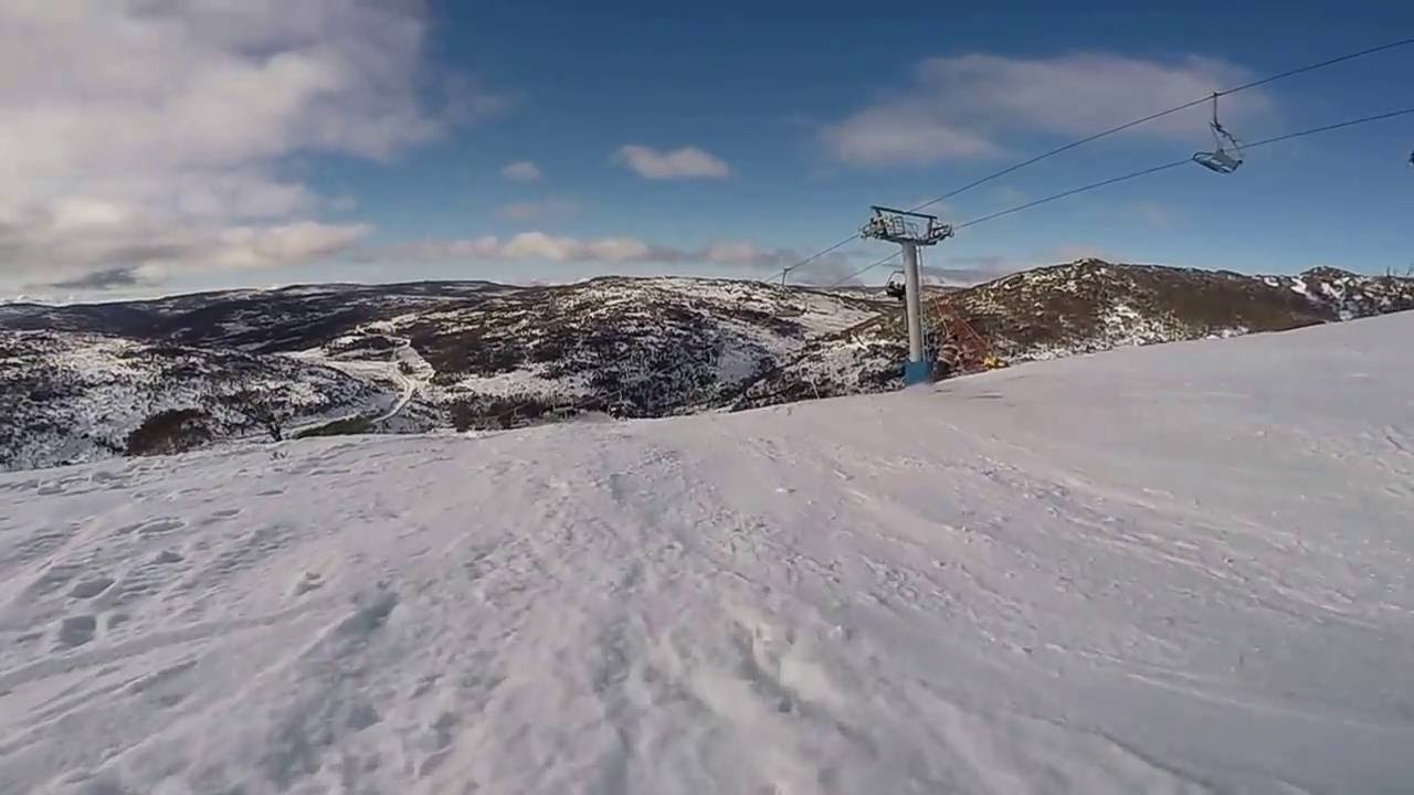 Perisher - Blue Cow Ridge Quad Lift - Excelerator - 09 July 2016 - YouTube