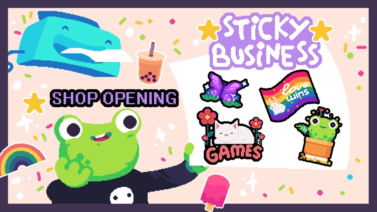 I opened my own sticker shop?! 🐸 a cozy game YOU NEED TO TRY! - Sticky ...