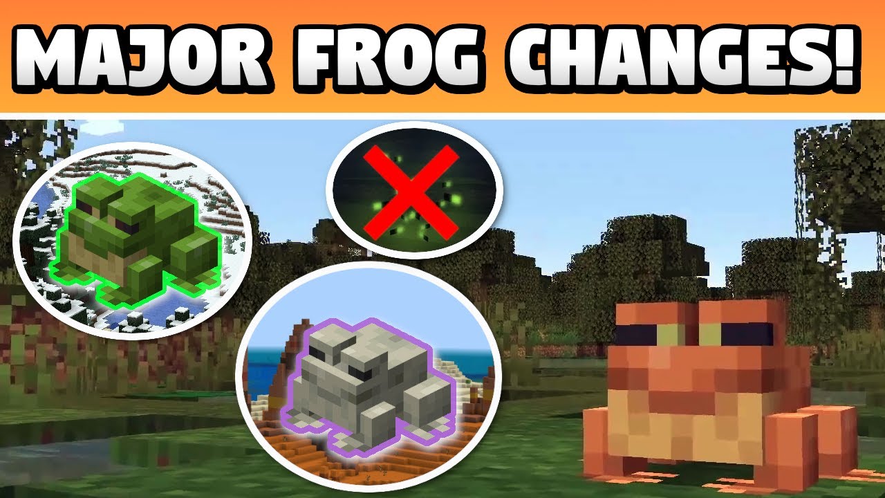HUGE MINECRAFT FROG CHANGES! (Fireflies, Taming & Tadpoles) 1.19 The Wild Update - YouTube