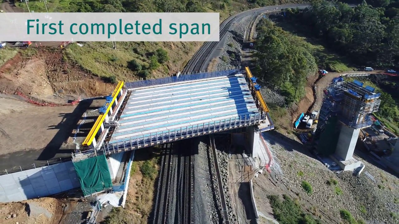 Toowoomba Second Range Crossing Viaduct Construction - YouTube