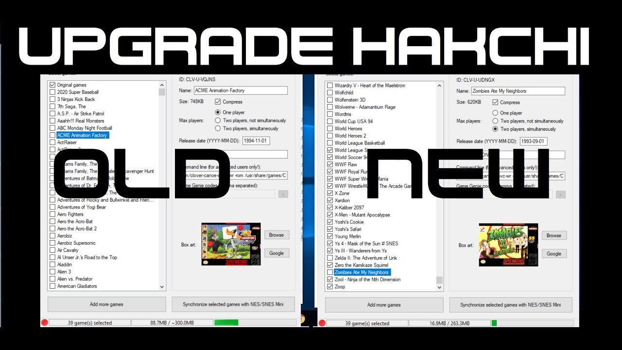 Upgrade Hakchi to latest version on Super Nintendo Classic Editon - YouTube