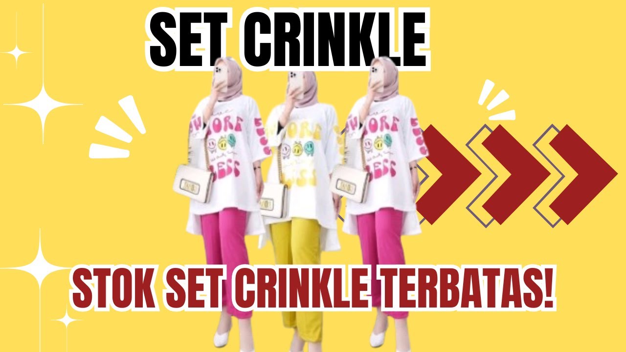TAMPIL STYLSIH TANPA RIBET HANYA DENGAN One Set Crinkle Terbaru - YouTube