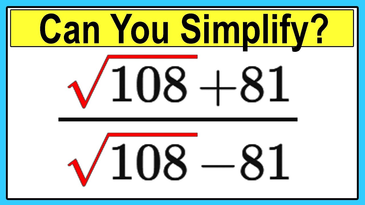 Trick Simplified this Math Problem Equation EP26 #matholympiad # ...