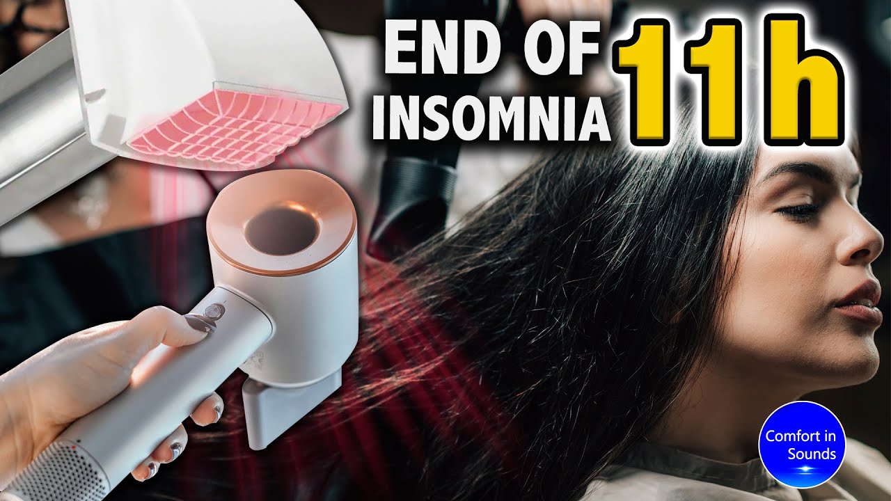 Defeat Insomnia | Goodbye Stress | Hair Dryer Sounds, white noise combo ...