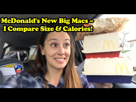 McDonald's New Big Macs -- I Compare Size & Calories! - YouTube