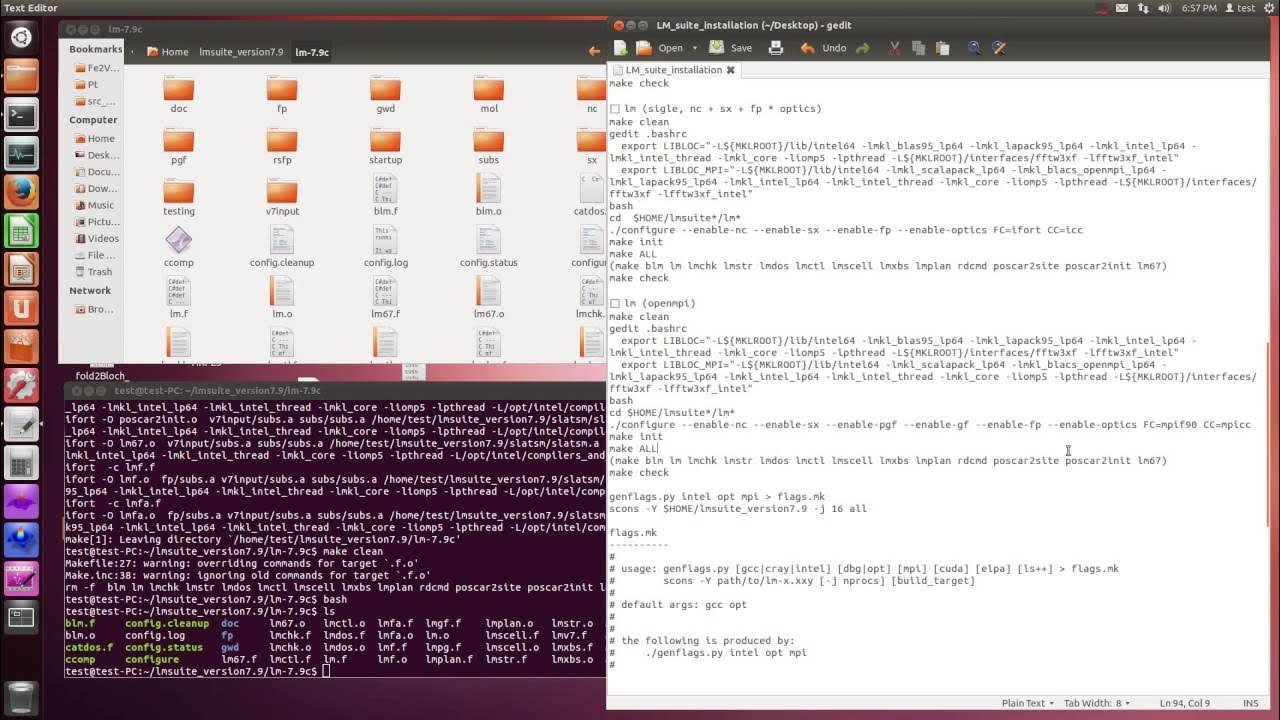 LM suite v.7.9 (compile lm+fullpotential by ifort and icc, OpenMPI) - YouTube
