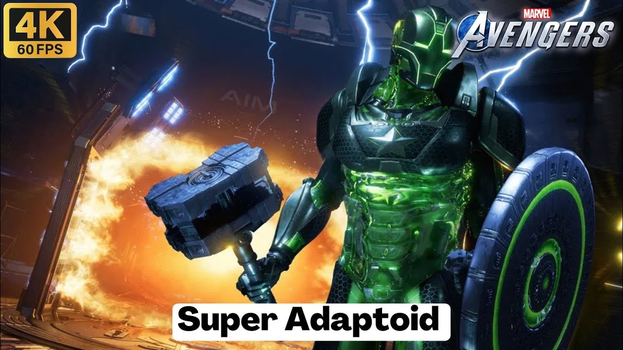 MARVEL AVENGERS - Boss Fight: Super Adaptoid - 4K/60FPS #game # ...