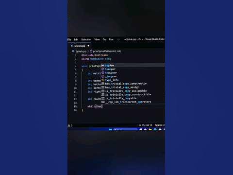 how to printing Spiral Pattern using cpp | Code Leo#shorts#programming#coding#cpp - YouTube