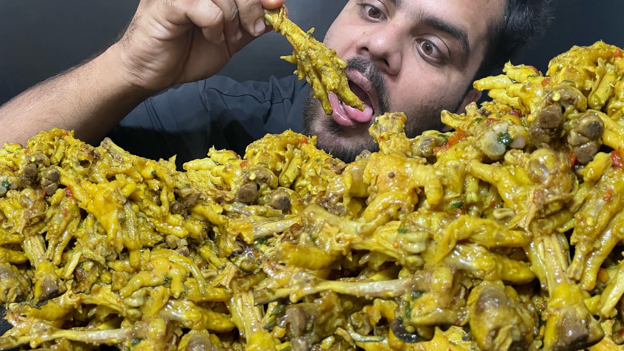 ASMR EATING| CHICKEN FEET CHICKEN FEET NOT SPICY ASMR MUKBANG - YouTube