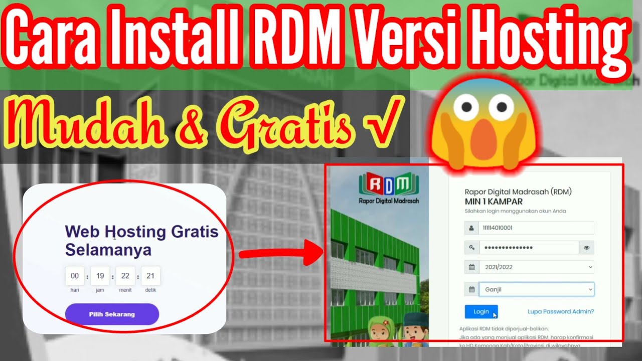 Cara Install Rapor Digital Madrasah (RDM) Versi Hosting (Tanpa Beli ...