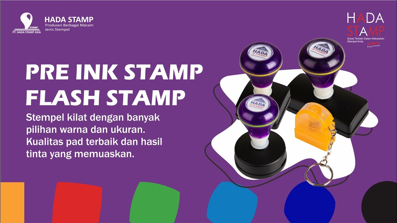Hada Stamp Asia Stempel Warna Dengan Kualitas Terbaik - YouTube