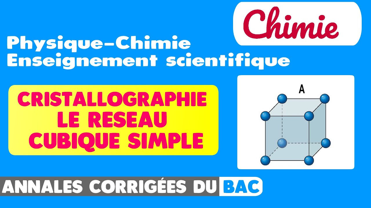 #100/ 1 EXERCICE CORRIGÉ EN DÉTAIL SUR LE RÉSEAU CUBIQUE SIMPLE - YouTube