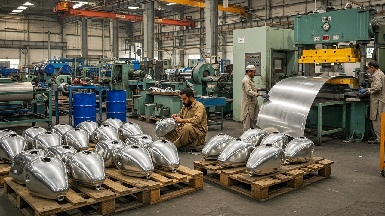 “Complete Motorcycle Fuel Tank Manufacturing Process | From Raw Metal ...