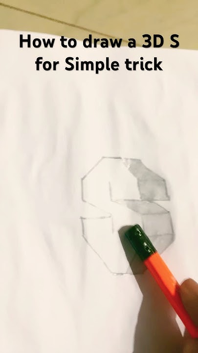 How to draw a 3D S for simple trick #artist #speeddrawing - YouTube