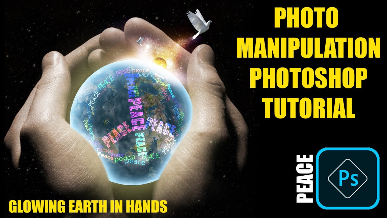 Photo Manipulation Photoshop Tutorial : The Glowing Earth - YouTube