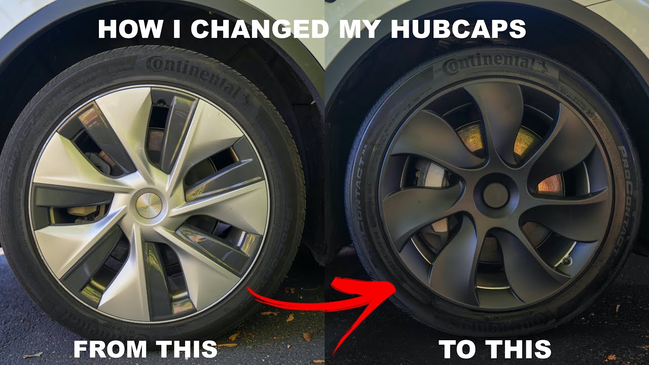 HOW I CHANGED MY HUBCAPS (TESLA MODEL Y) - YouTube