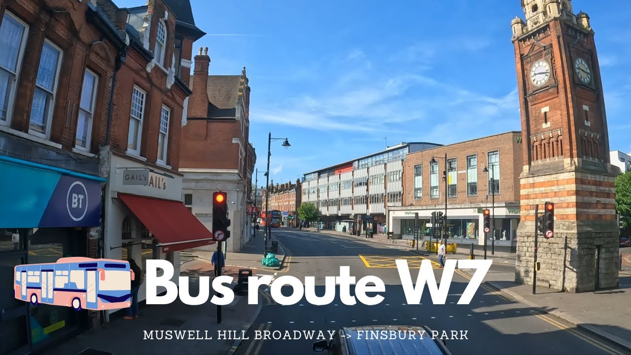 🚌 [Diverted] W7 bus route (Muswell Hill - Finsbury Park) - YouTube