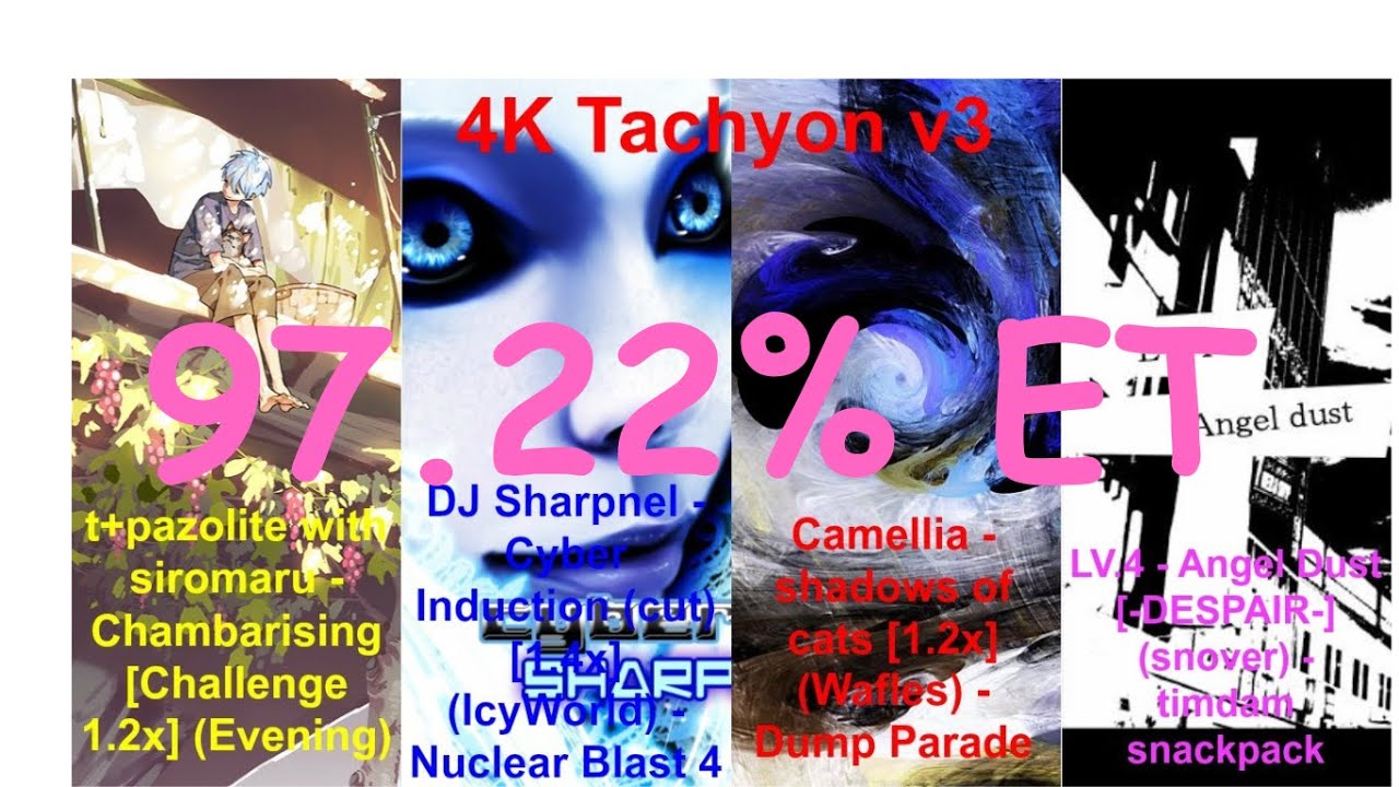 osu!mania Tachyon v3 97.22%, Tachyon Jack 98.88% (Replay) - YouTube