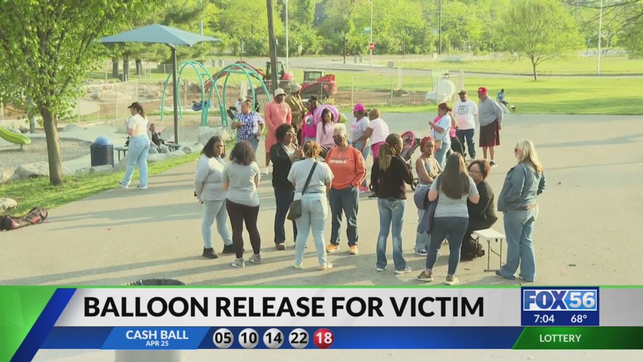 Balloon release vigil held for Lexington shooting victim - YouTube