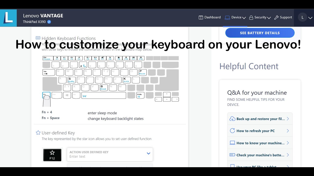 How to customize your keyboard on your Lenovo! - YouTube