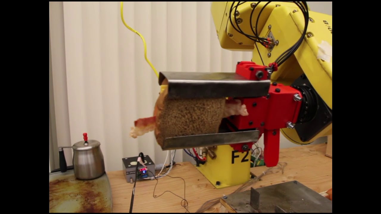 Grilled Cheese Making Robot: EWU Robotics - YouTube