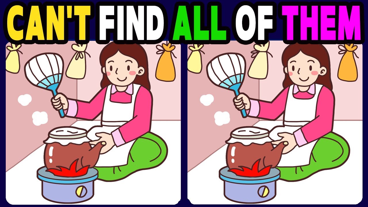 【Spot the difference】Can't Find All Of Them! Try It!【Find the ...