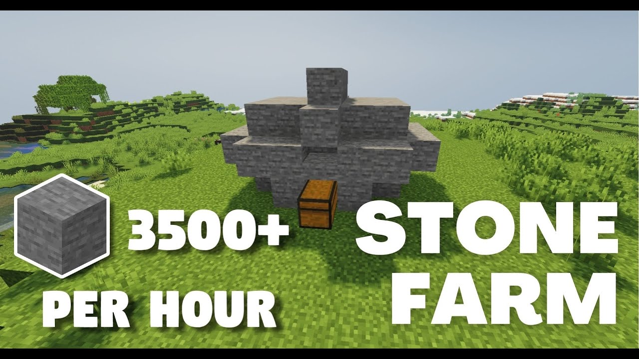 How to make a Stone Farm in Minecraft 1.16 (AFK-able) - Tutorial - YouTube