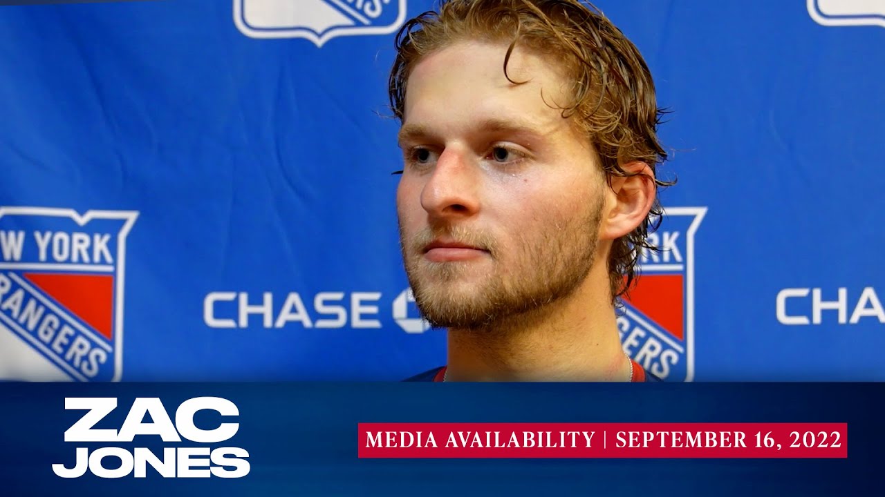 New York Rangers: Zac Jones Media Availability | Sept. 16, 2022 - YouTube