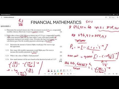 GRADE 12 FINANCIAL MATHEMATICS |EXAM PAST QUESTION| PART 1 - YouTube