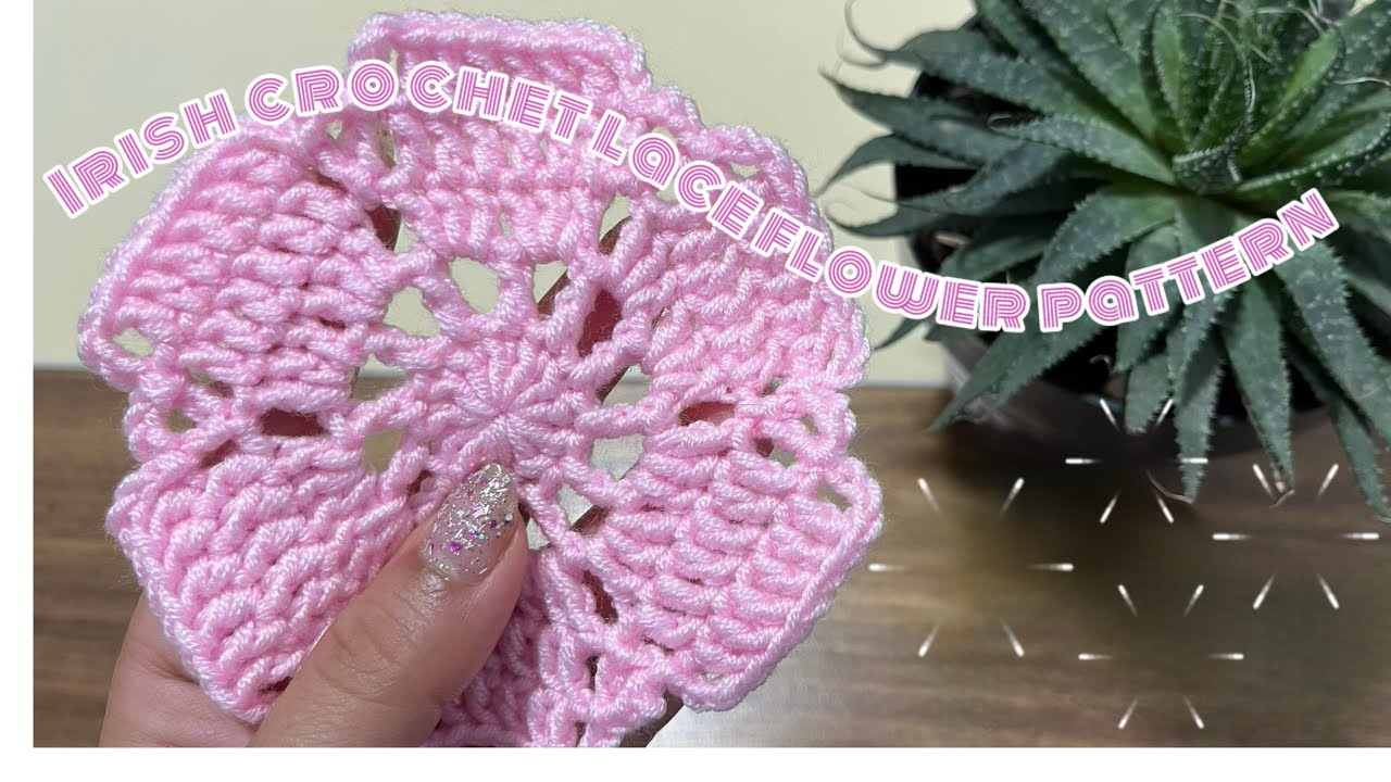 Quick & easy Irish crochet lace flower pattern for beginners - YouTube
