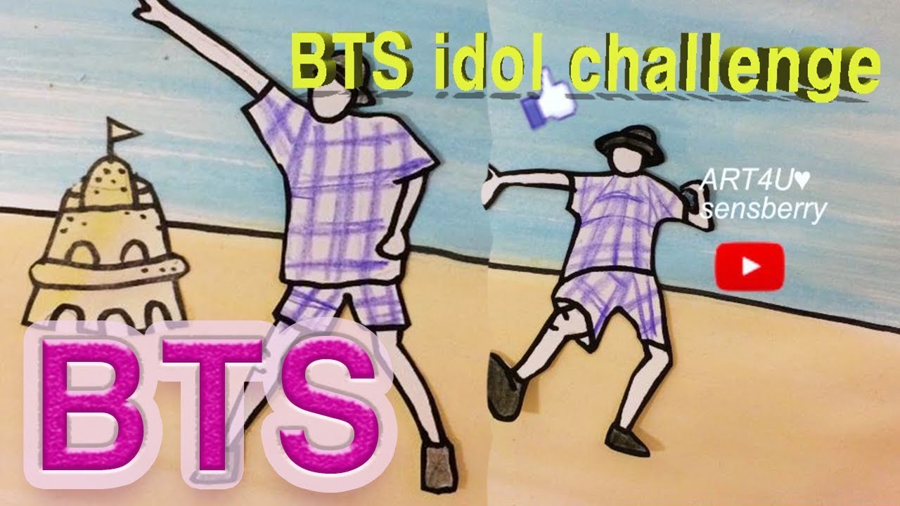 BTS idol challenge ☆★stop motion 아이돌 챌린지 - YouTube