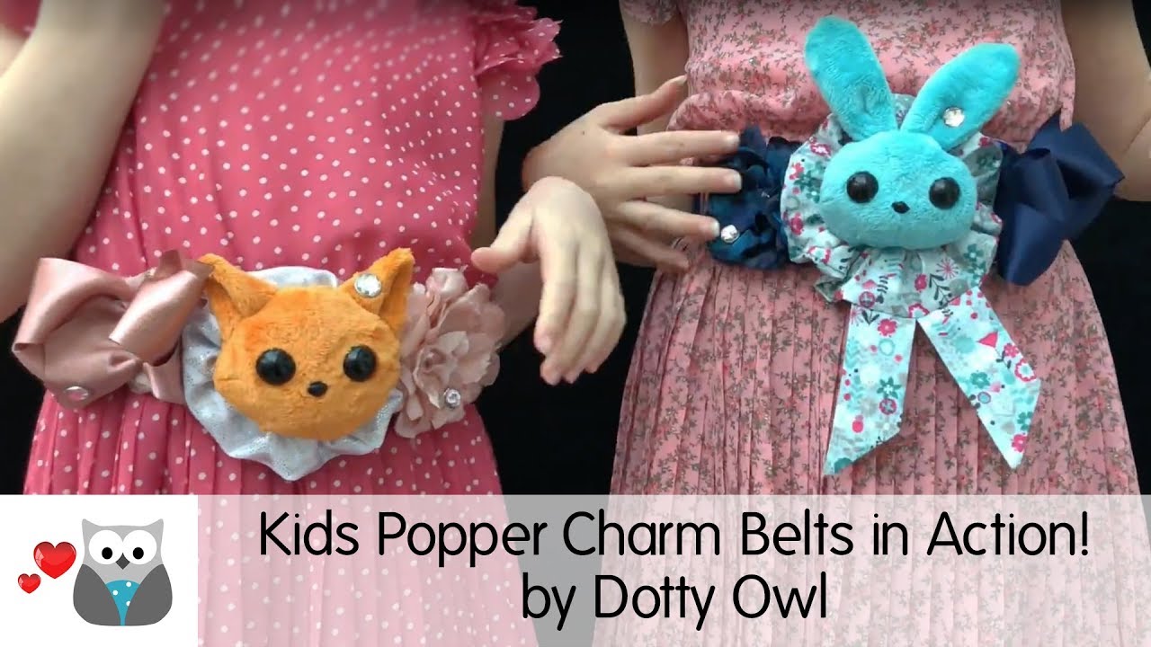 💗Popper Charms Kids Adjustable Belts in Action! - by Dotty Owl - Pop ...