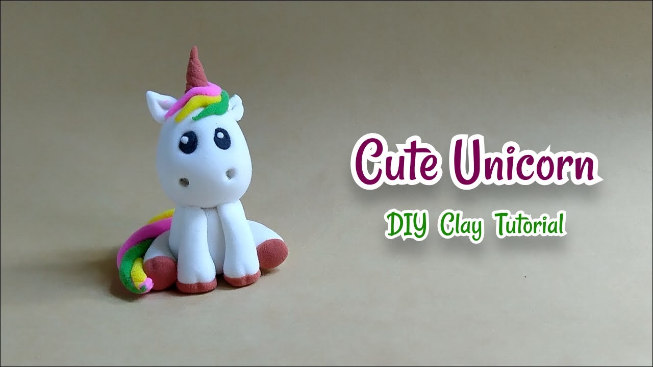 How to make unicorn 🦄 with clay | Cute Unicorn By Super Clay | DIY ...
