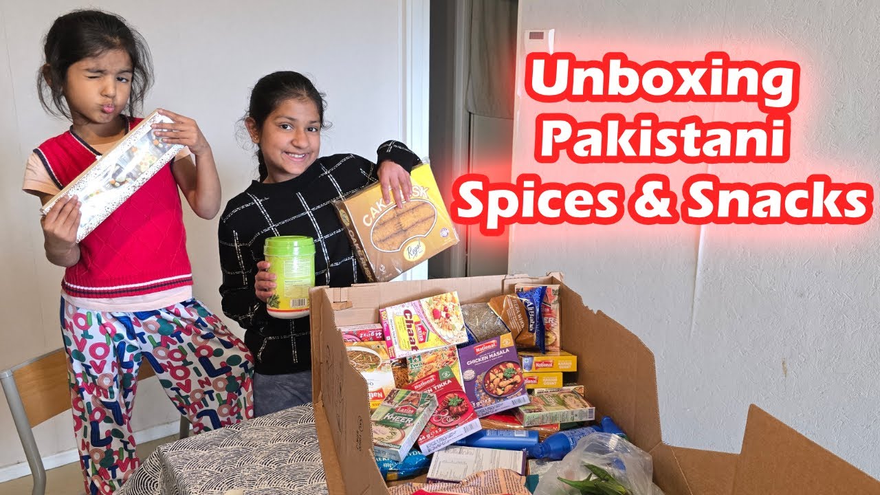 Kids Unboxing Pakistani Spices & Snacks | Surprise Parcel from Uncle ...