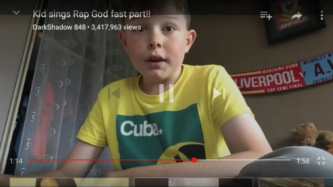 Kid sings Rap God, FAST PART!! - YouTube