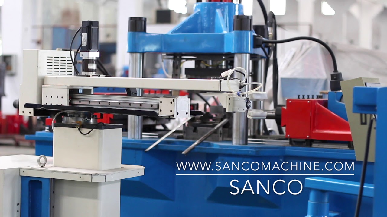 SANCO robot arm hand auto pipe end forming machine round tube form to ...