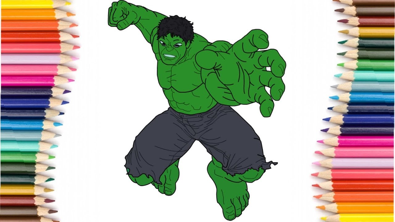 HOW TO DRAW - "HULK" - How To Draw Hulk - Kids And Colours [HD] - YouTube