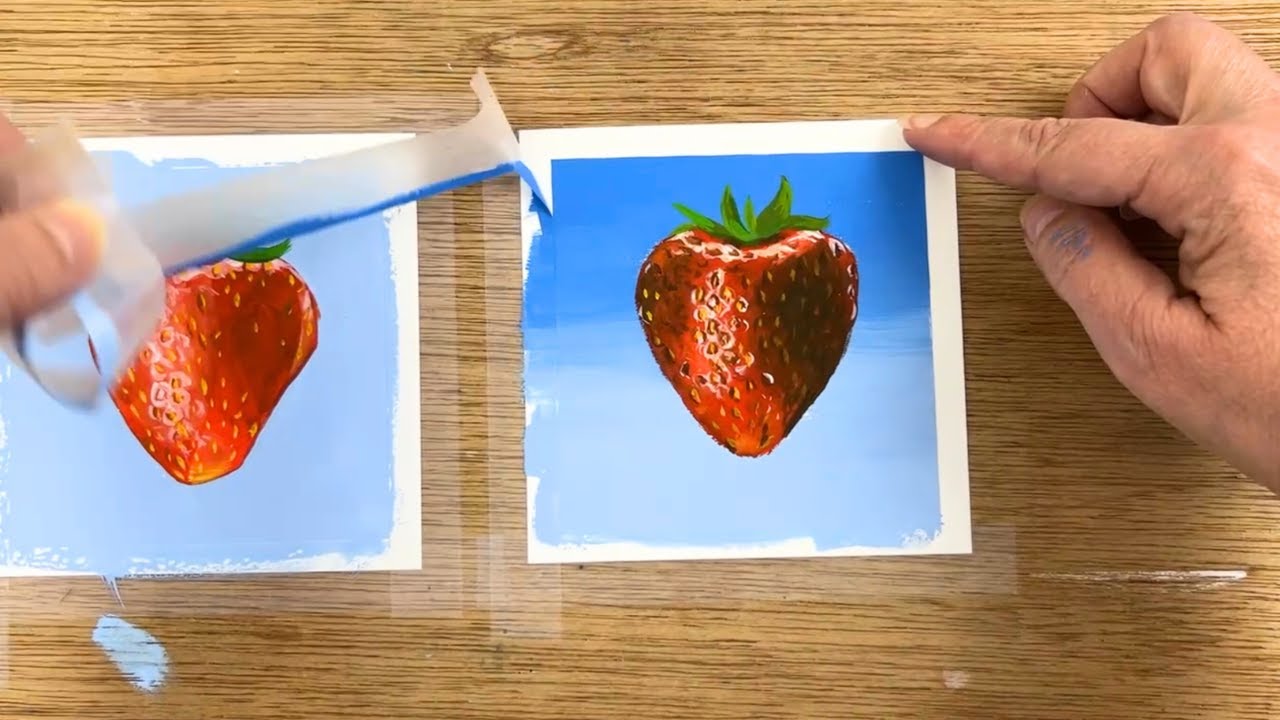How to Get Clean Edges in Your Paintings with Tape - YouTube