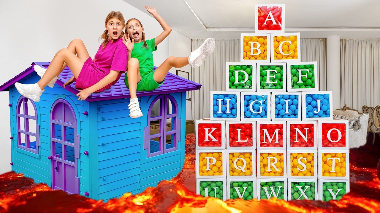 Play and build ABC Playhouse with Vania Mania kids - YouTube