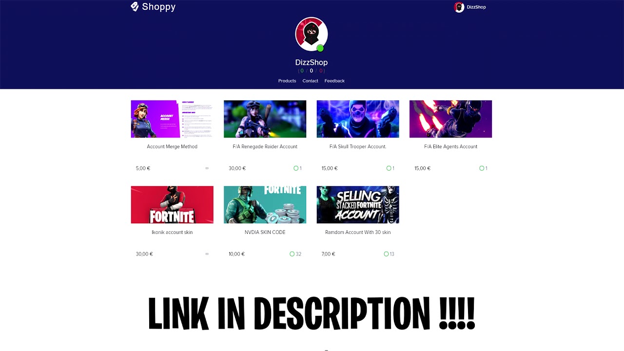 FORTNITE ACCOUNTS SHOP (SHOPPY.GG) RENEGADE RAIDER ACCOUNT !!! - YouTube