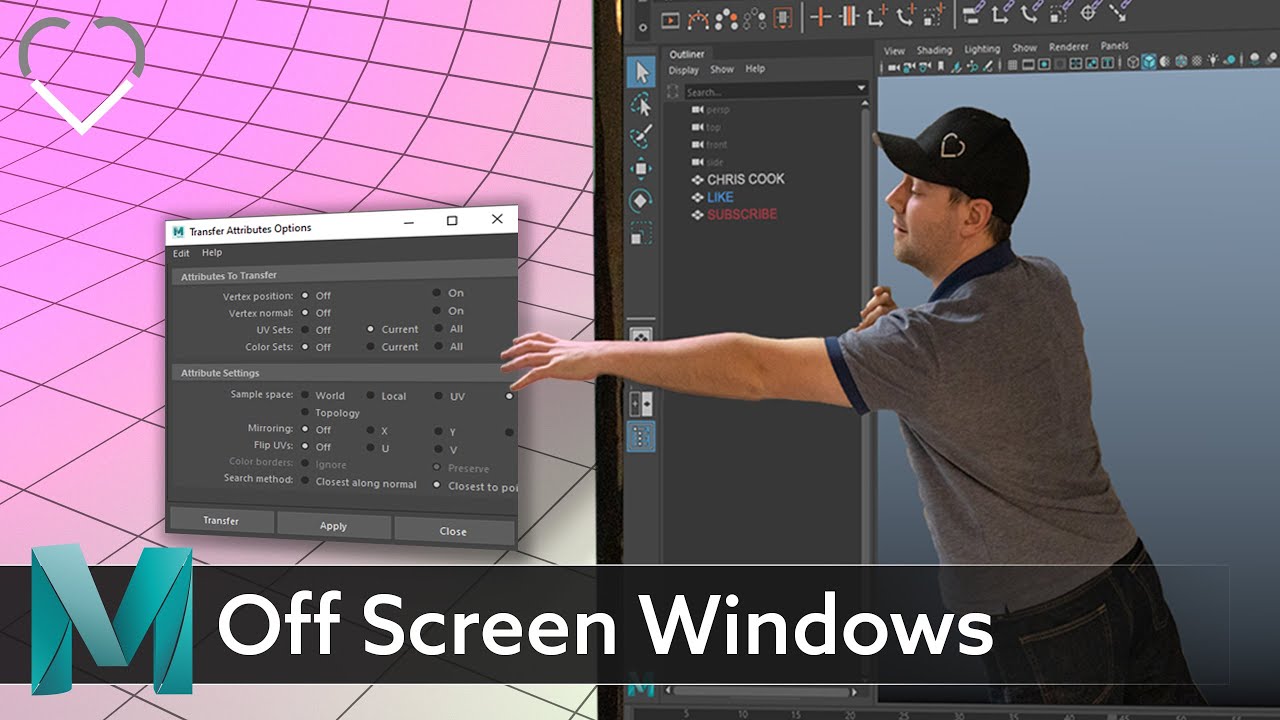 Maya - Bring back off screen windows - YouTube