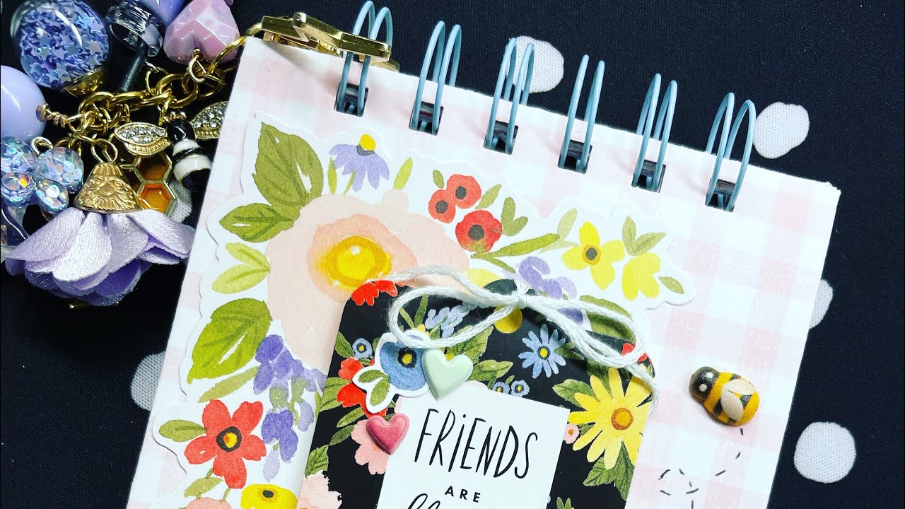 Beebeecraft BEE DANGLE TUTORIAL for mini cinch notebooks - YouTube