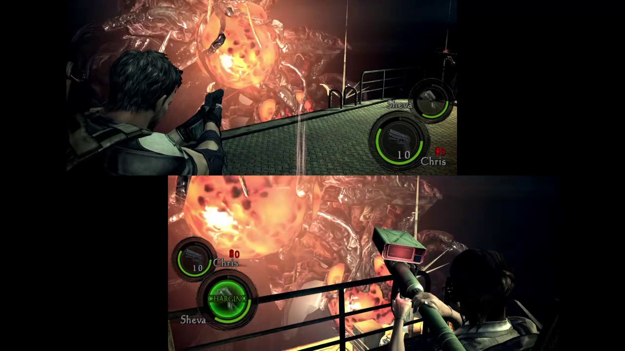 RESIDENT EVIL 5 Excella boss fight - YouTube