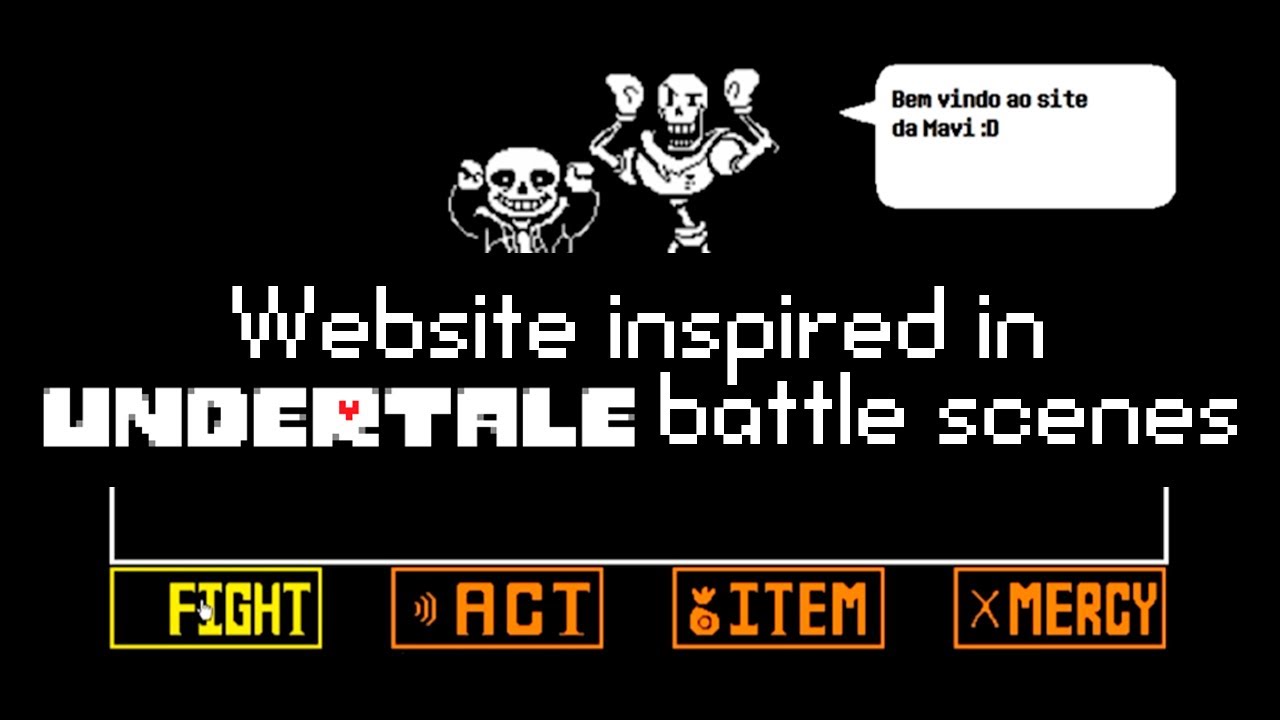 Website inspired in Undertale battle scenes - YouTube