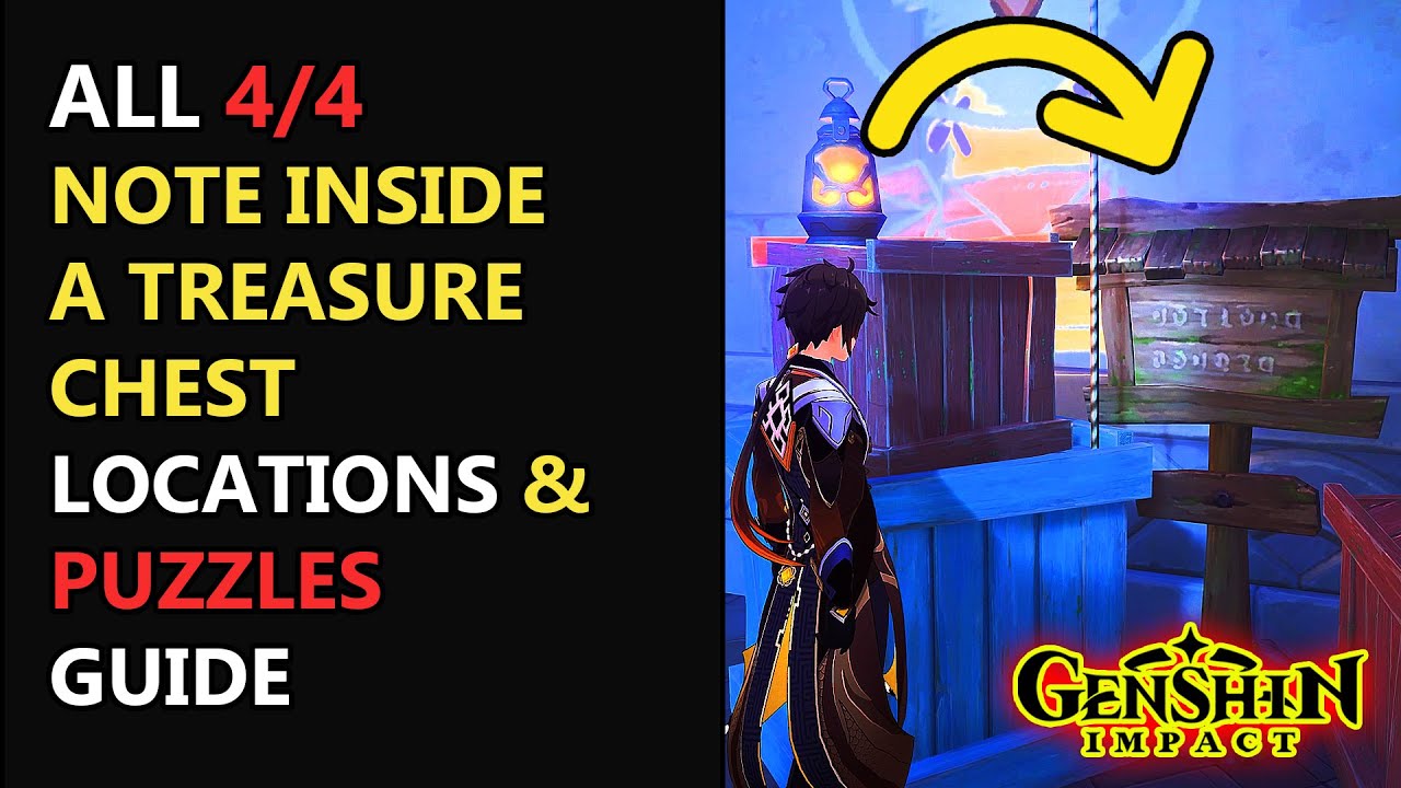 All Note Inside A Treasure Chest Locations & Puzzle Guide Constellation ...