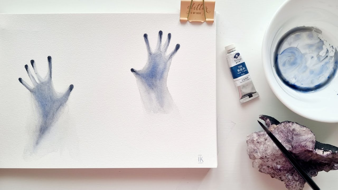 Easy Ghost Watercolor Painting Tutorial - Helloween Edition! - YouTube